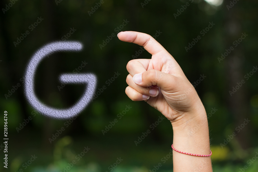 signs and symbols for people with disabilities concept of dactyl ...