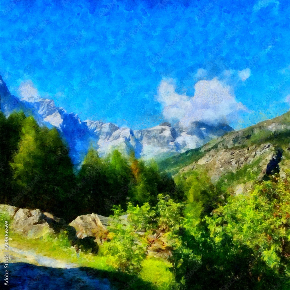 Mountain Valley Drawing