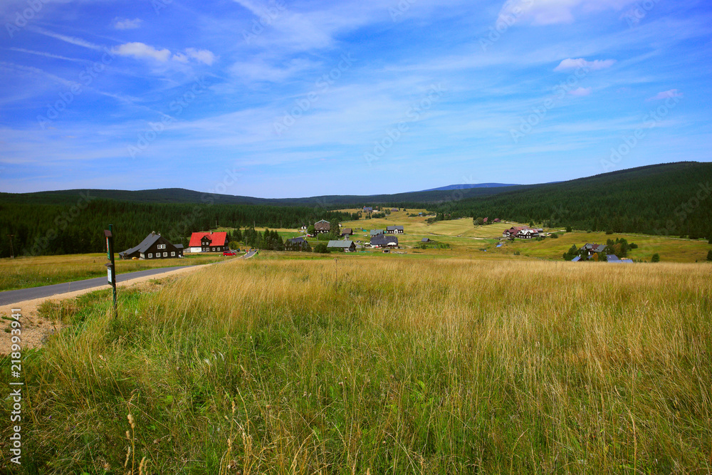 jizerka valley and scenic village in the jizera mountains Stock Photo ...