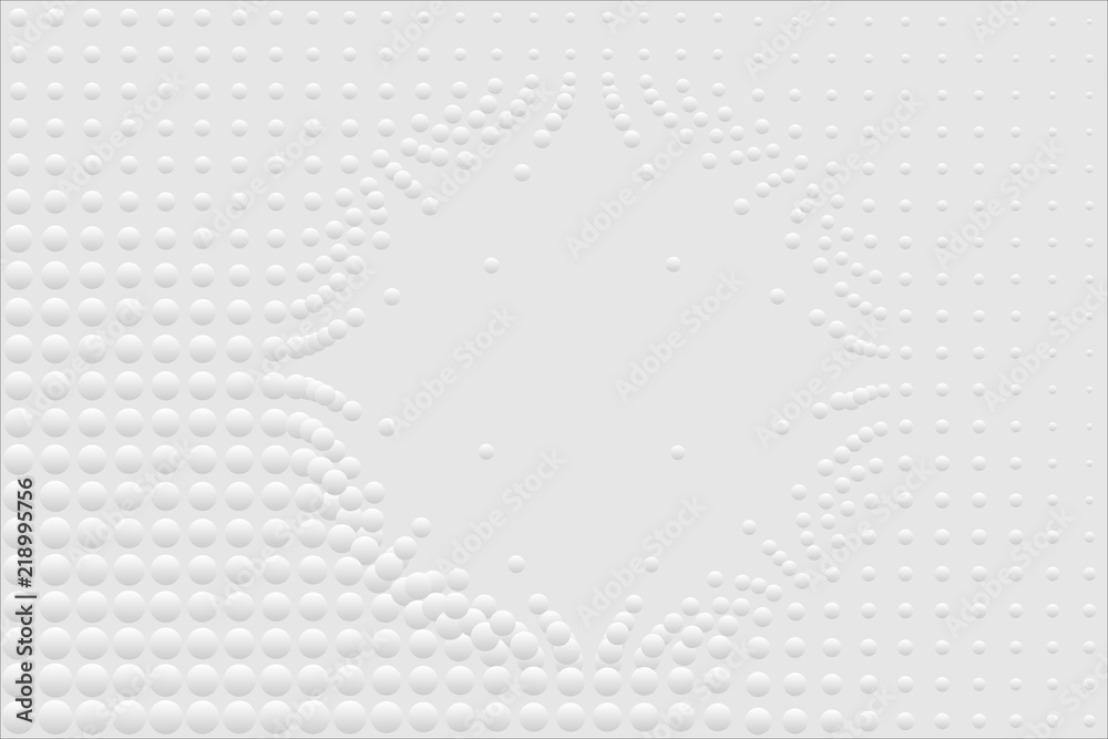 Abstract bumpy surface texture of gradient white and gray round dots ...