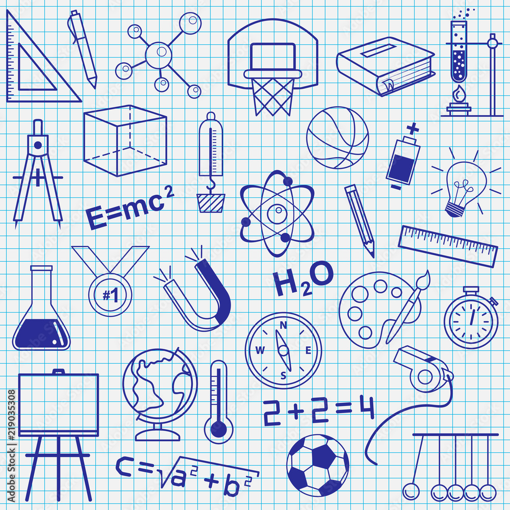 Back to school. seamless texture Stock Vector | Adobe Stock