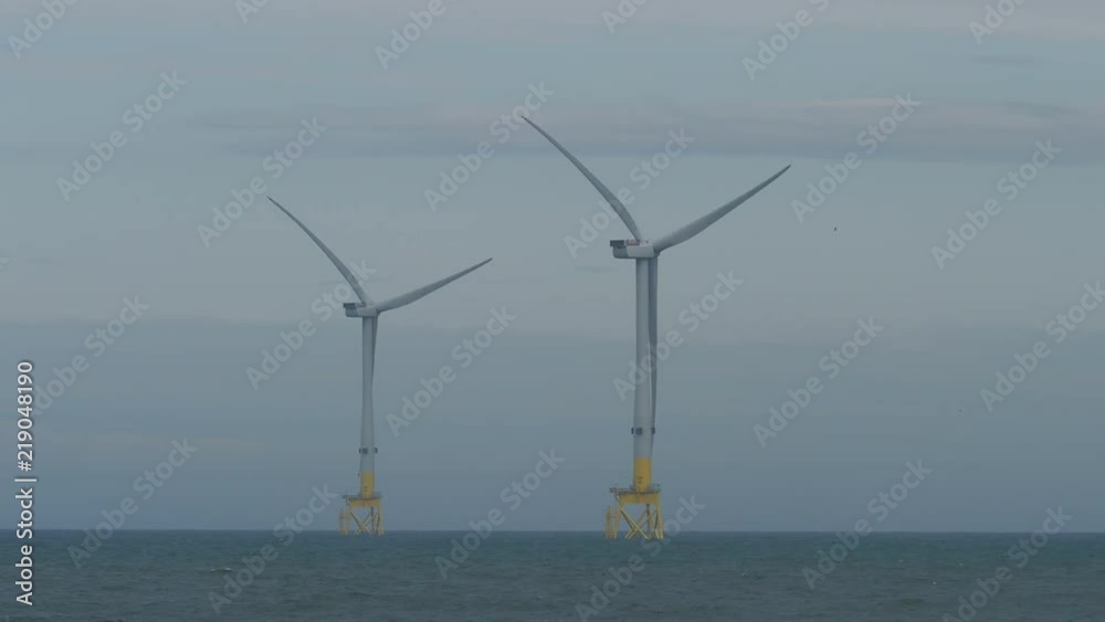 Aberdeen Offshore Wind Farm, Scotland Stock ビデオ | Adobe Stock