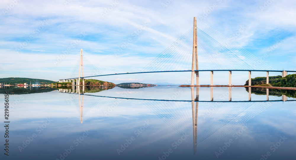 The Russky or Russian bridge to Russky Island is in Vladivostok ...