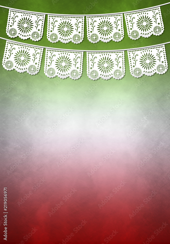 Traditional Mexican paper decoration background with old paper texture ...