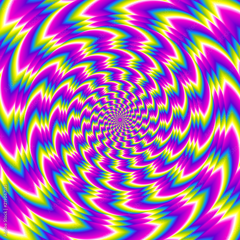 Colorful rainbow background with spirals. Spin illusion. Stock Vector ...