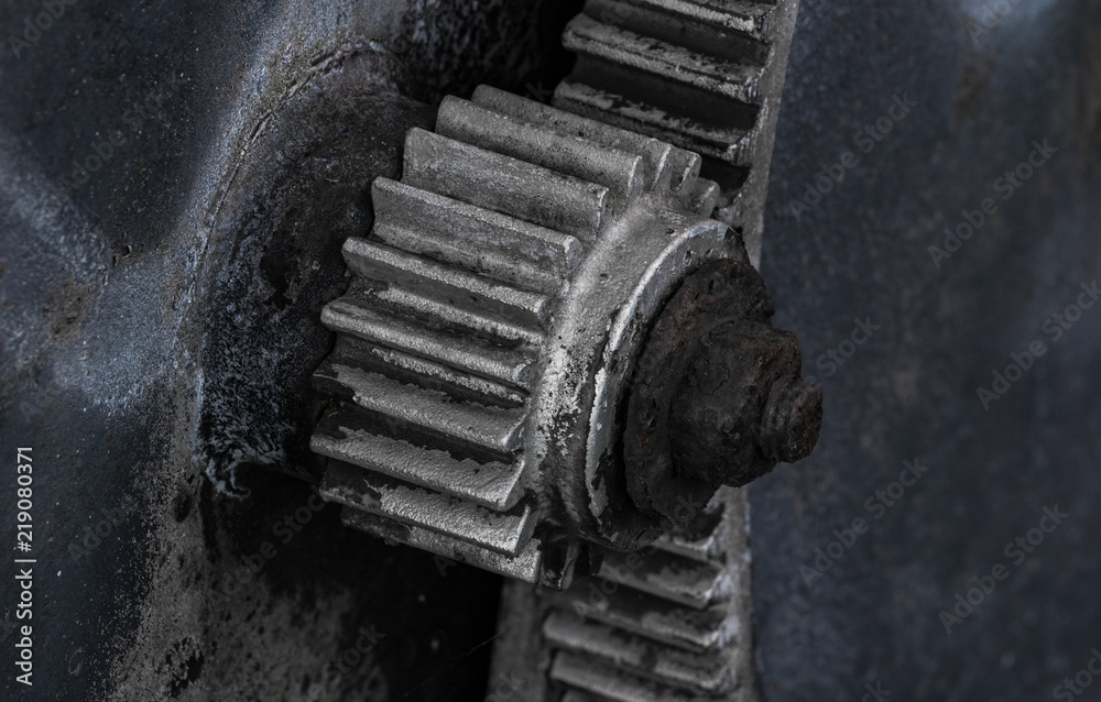 Zahnradgetriebe im Detail Stock Photo | Adobe Stock