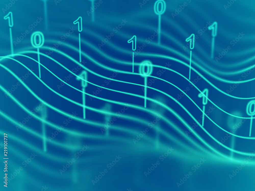 Big data abstract visualization: business charts analytics. Digital ...