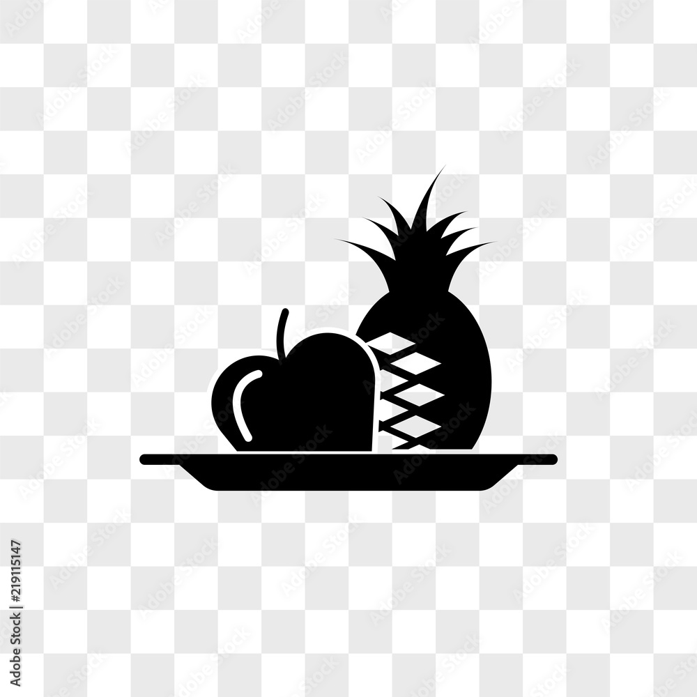 Fruit vector icon on transparent background, Fruit icon Stock Vector ...