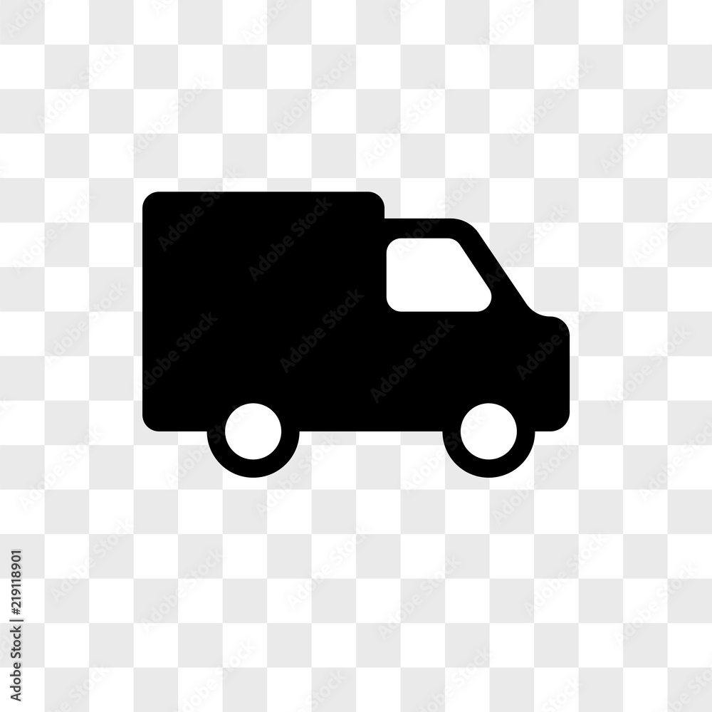 Delivery Truck vector icon on transparent background, Delivery Truck ...