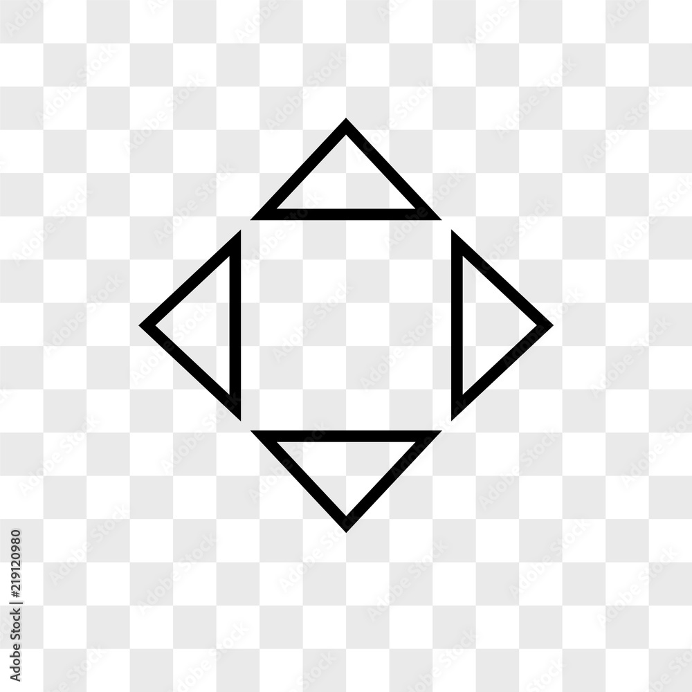 Move vector icon on transparent background, Move icon Stock Vector ...