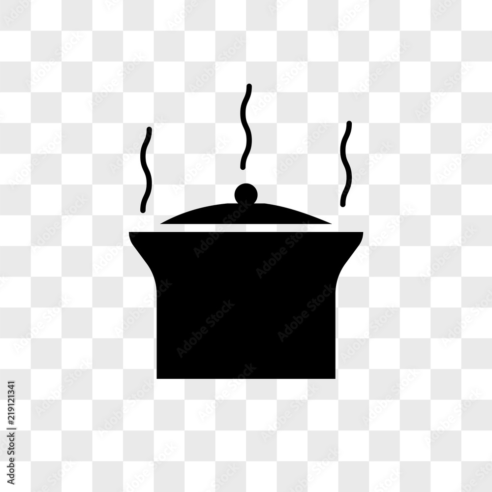 Pot vector icon on transparent background, Pot icon Stock Vector ...