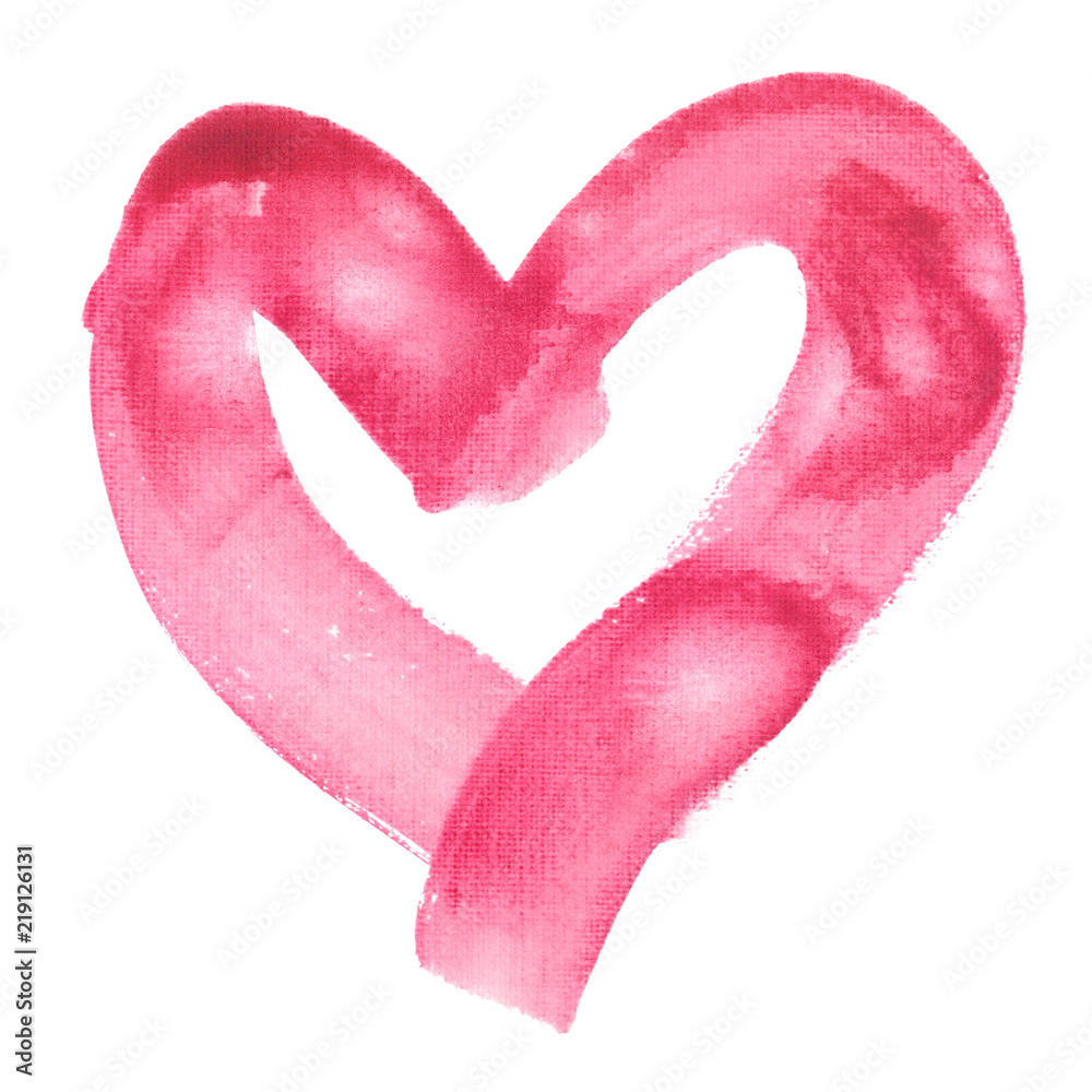 Love Heart Outline Pink