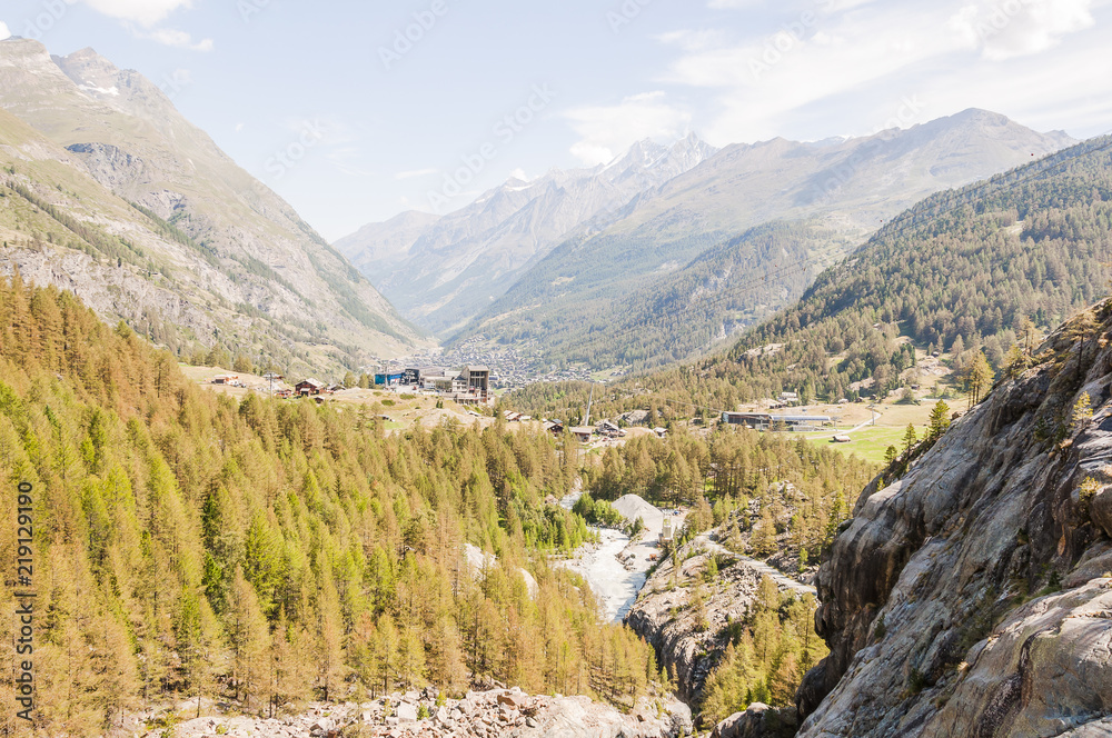 Zermatt, Furi, Gornerschlucht, Bergbahn, Wanderweg, Hängebrücke ...
