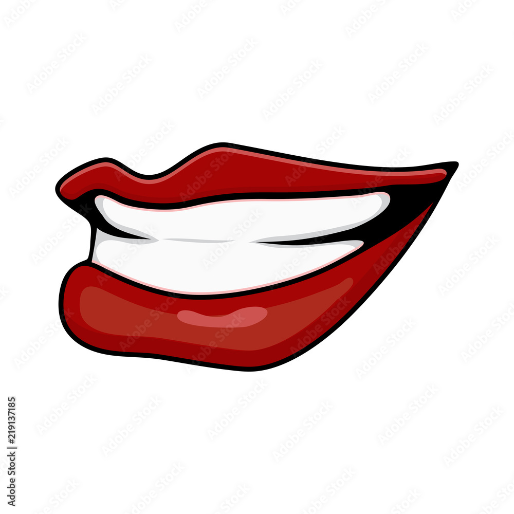 Cartoon Smile With Teeth