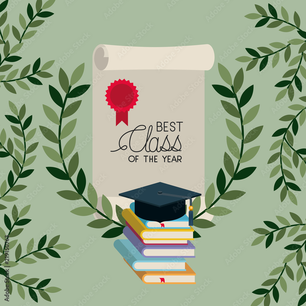 Graduation Card Vector Design