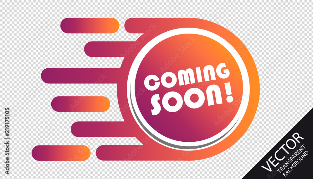 Speed Flat Icon Coming Soon - Vector Illustration - Isolated On ...