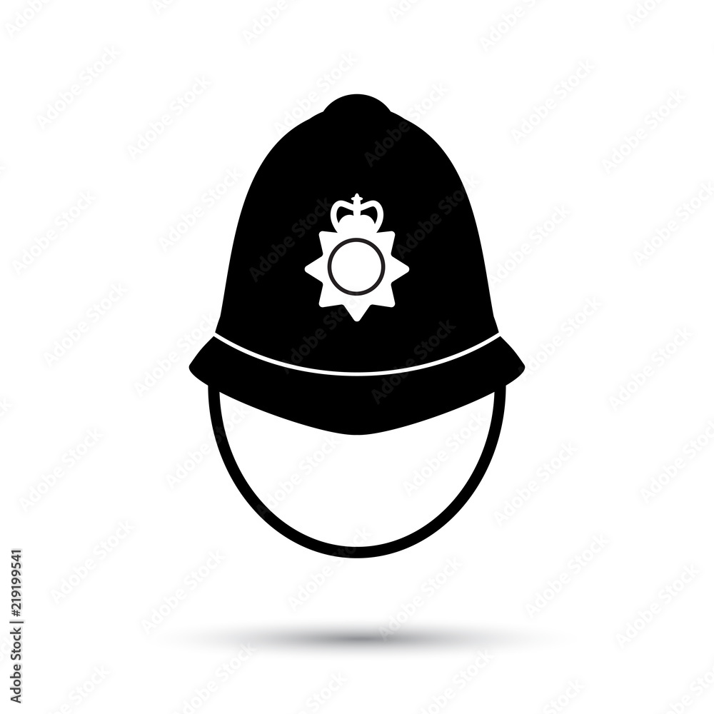 British police helmet icon Stock Vector | Adobe Stock