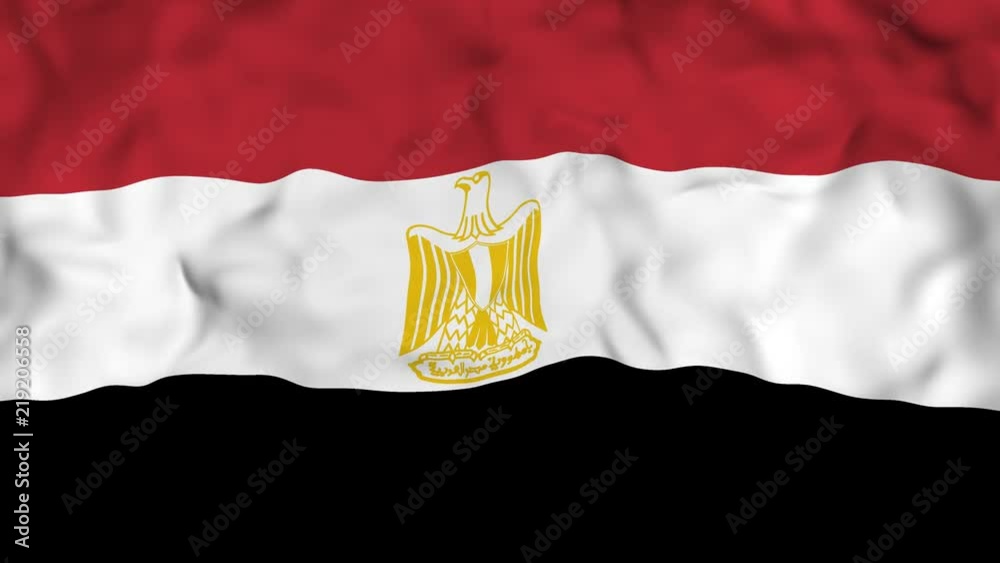 4k Realistic 3D detailed slow motion Egypt flag , flying Egypt Flag ...