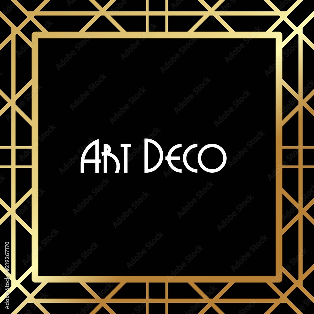 Art Deco Gatsby inspired, Roaring 20s style frame template vector Stock ... Art Deco Gatsby inspired, Roaring 20s style frame template vector Stock ...