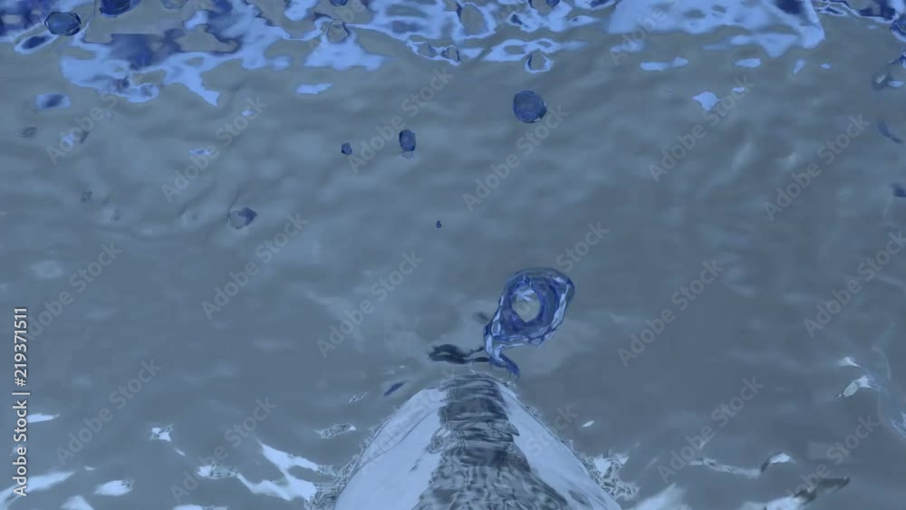 Animated top view of realistic Avgas or aviation fuel pouring from ...