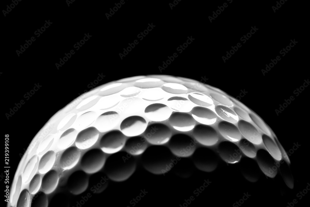 Close Up of Golf Ball, Isolated on Black Background Stock Photo | Adobe ...