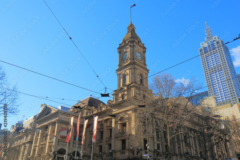 City Hall historical architecture in Melbourne Australia Stock Photo ...