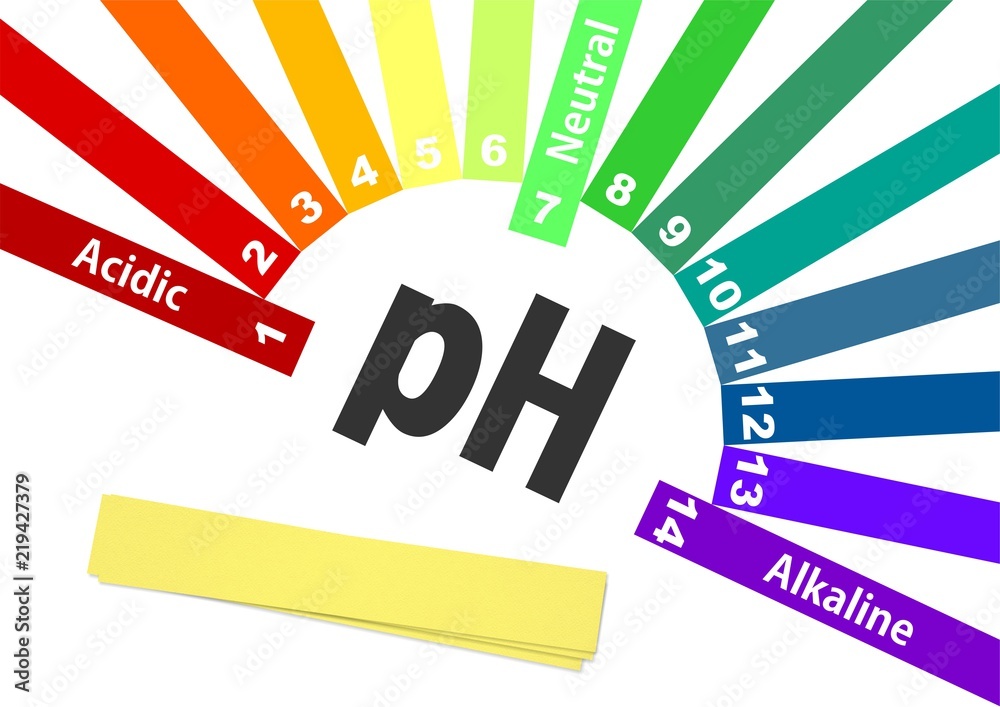 PH scale illustration. acid-base balance. scale for chemical analysis ...