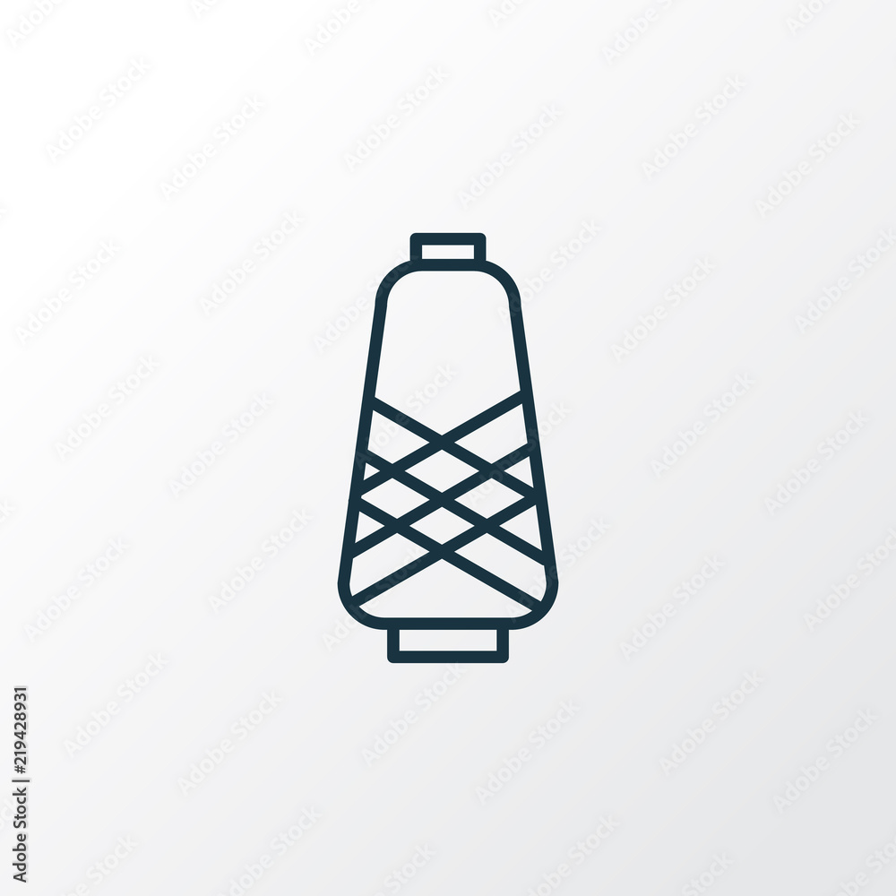 Spool icon line symbol. Premium quality isolated bobbin element in ...
