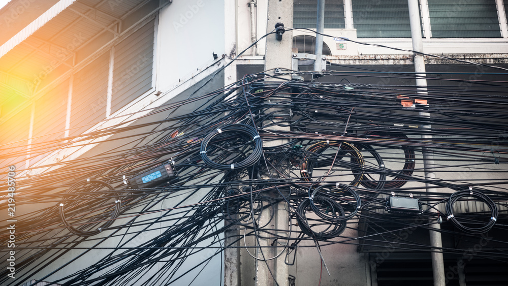 Tangled Electrical Wires