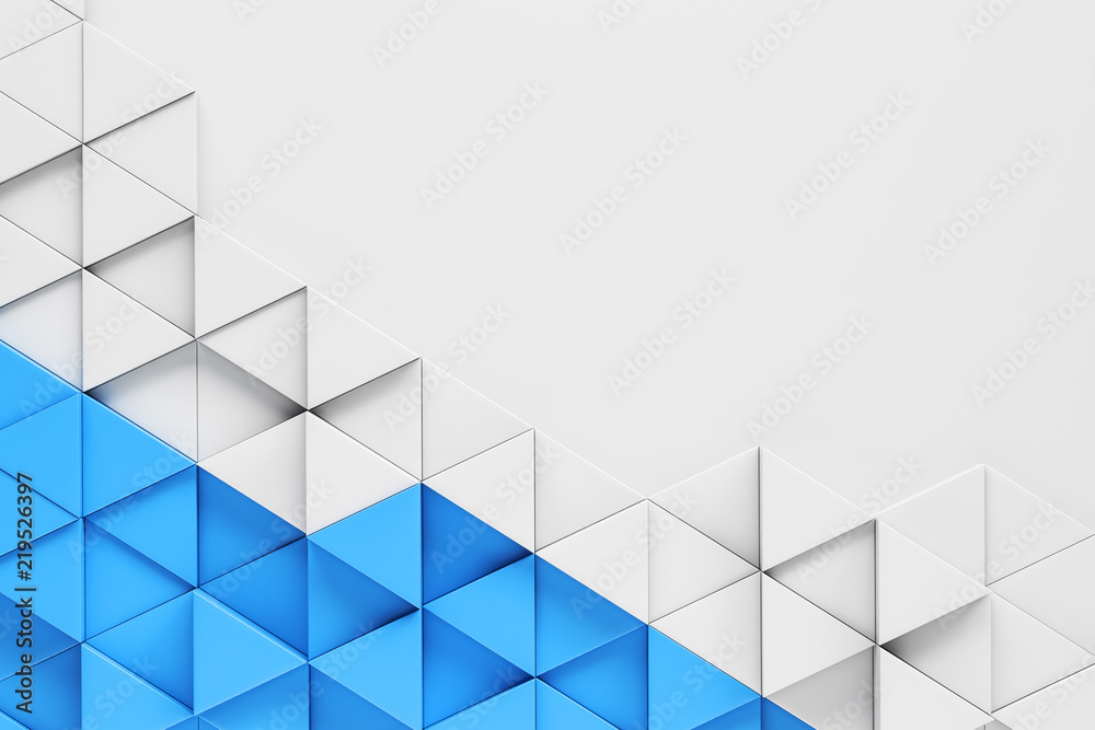 Abstract white blue triangle pattern background Stock Illustration ...