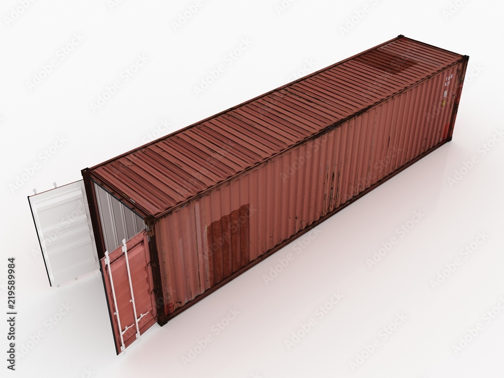 40ft shipping container isolated Stock Illustration | Adobe Stock