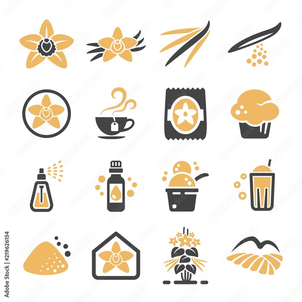 vanilla icon set Stock Vector | Adobe Stock