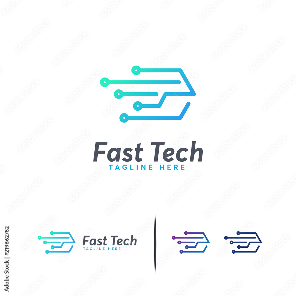 Fast Tech logo designs concept vector, Express logo template ...