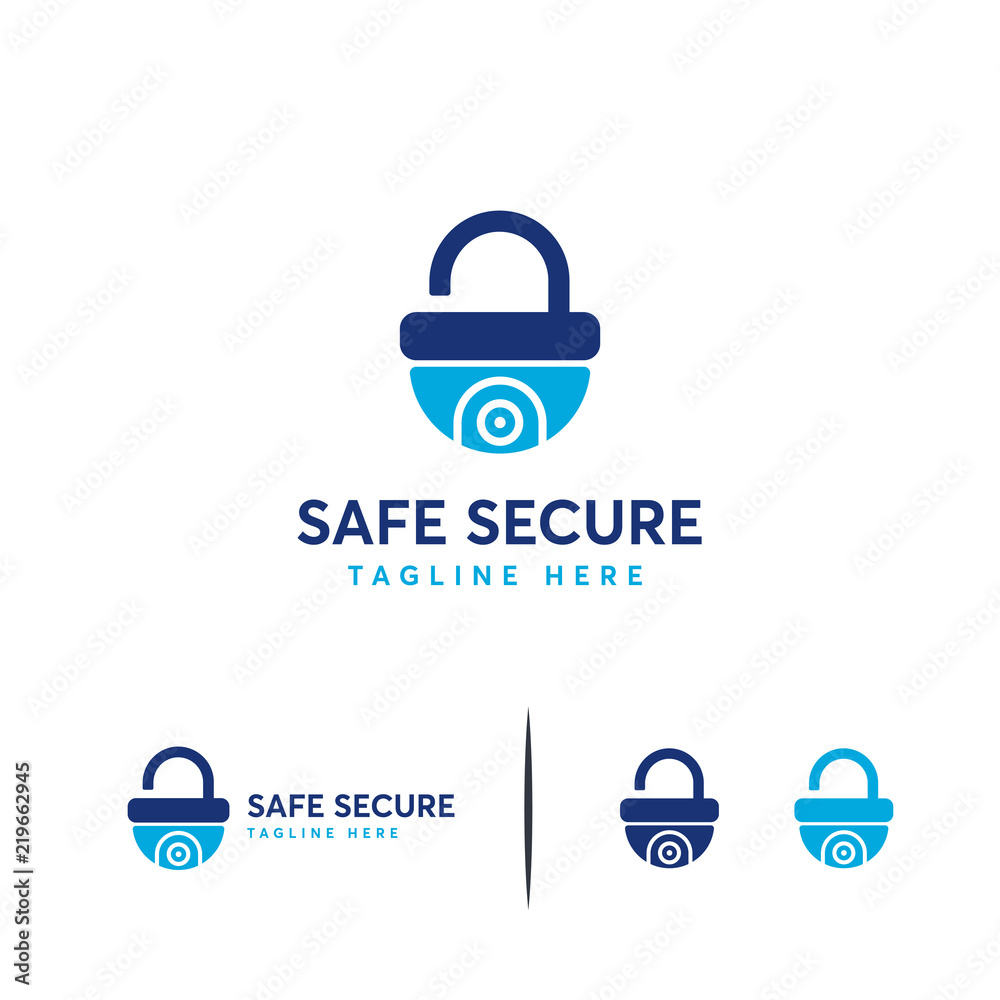 Safe Secure logo designs concept vector, Secure Camera logo template ...