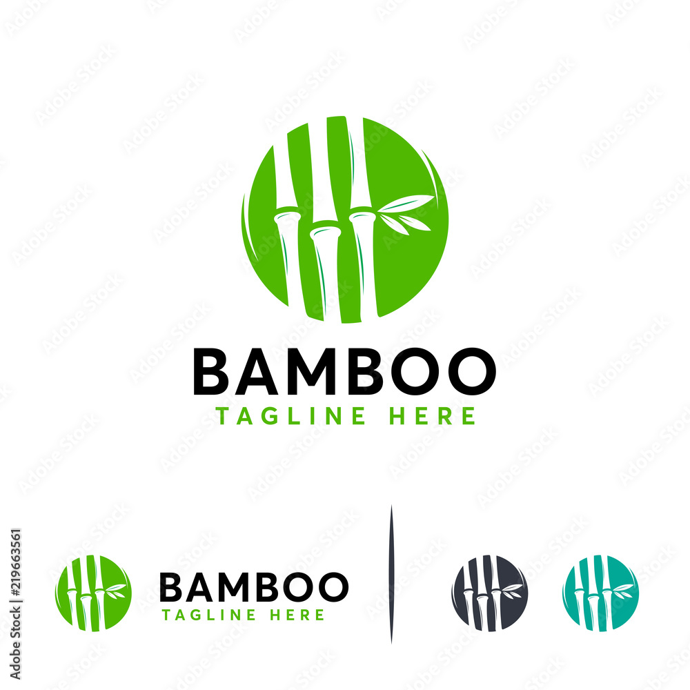 Bamboo designs concept vector, Simple Bamboo Nature logo symbol Stock ...