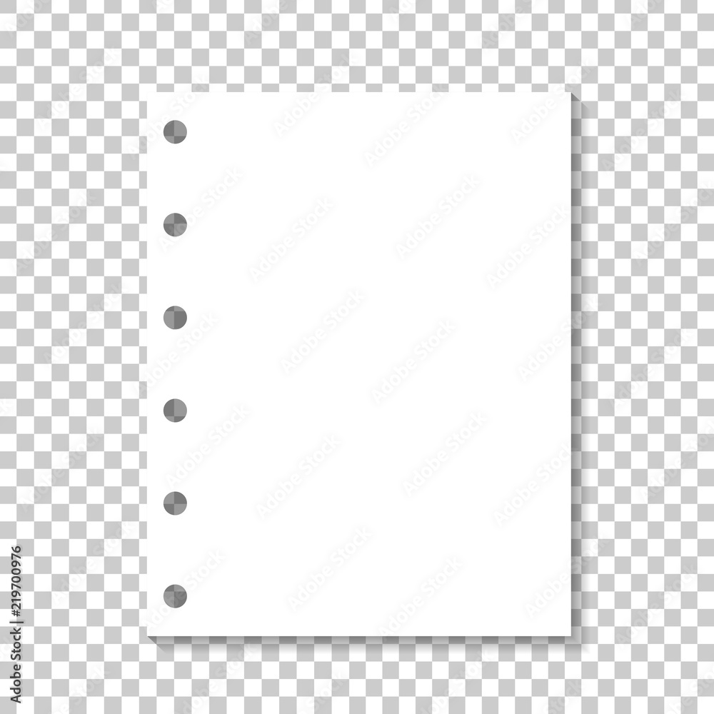 Vector realistic isolated notebook paper list for decoration and ...
