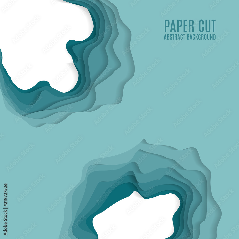 Paper cut background. Abstract realistic paper decoration for design ...