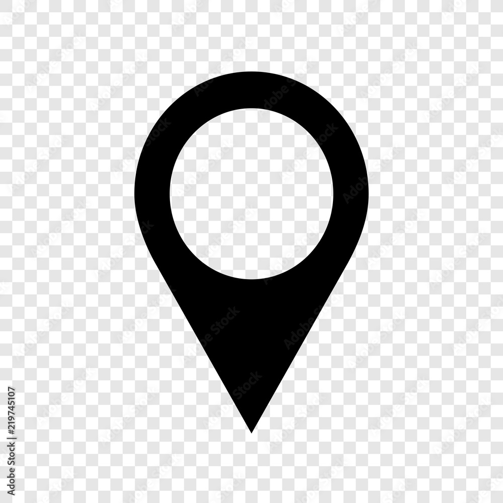 Vecteur Stock Location pointer icon on transparent background | Adobe Stock