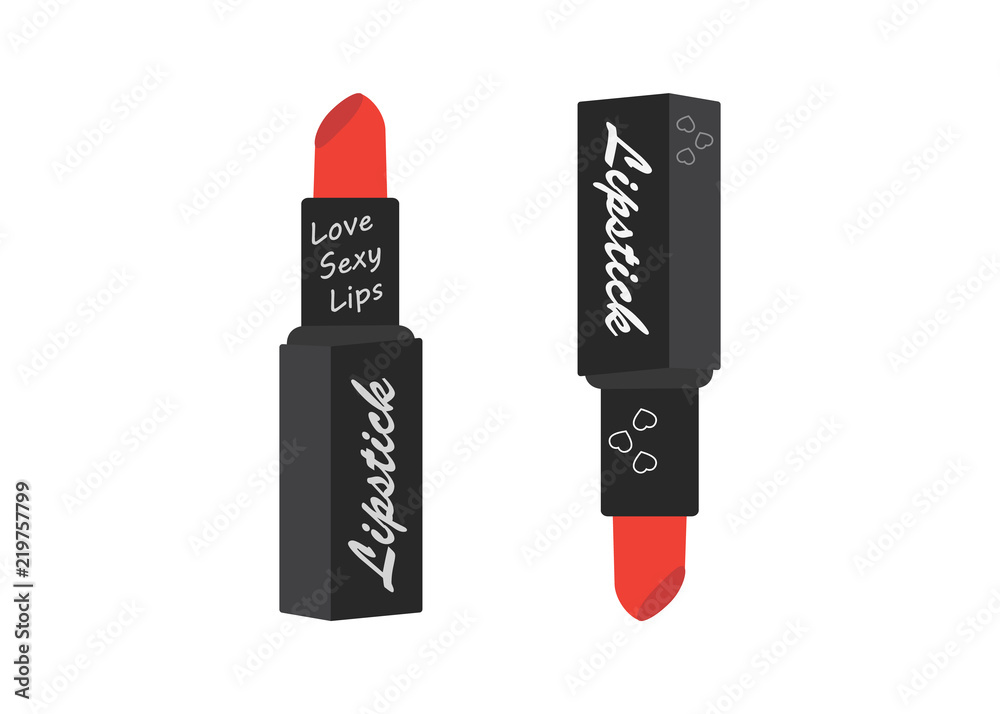 Lipstick isolated vector set. Lipstick vector Stock Vector | Adobe Stock