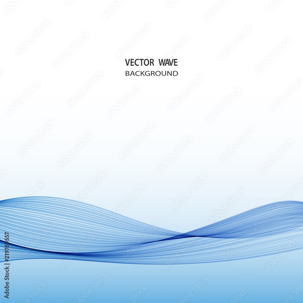 Abstract blue wave background Transparent blue wave on white background ...