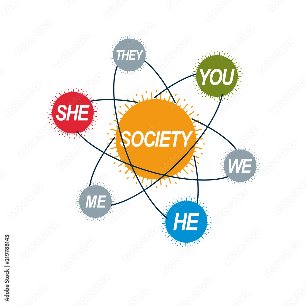 Social Relations conceptual logo, unique vector symbol. Society and ...