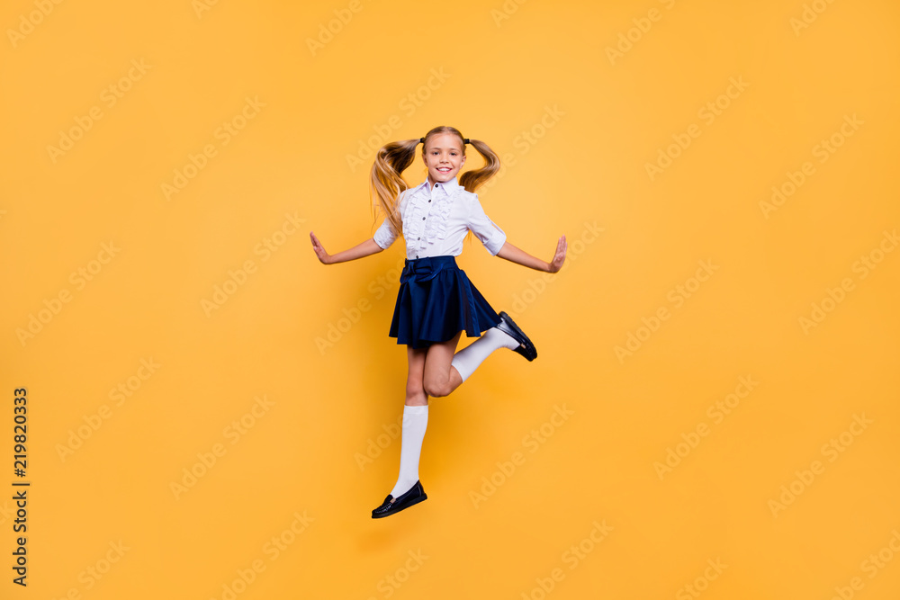 Summer holidays smart small people person concept. Full length body ...