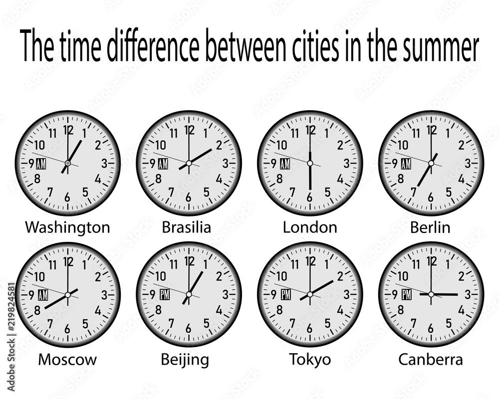 Clock With Time Zones On A White Background Stock Vector Adobe Stock clock-with-time-zones-on-a-white-background-stock-vector-adobe-stock