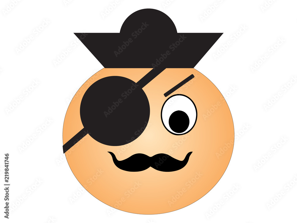 Cara de um pirata Stock Illustration | Adobe Stock