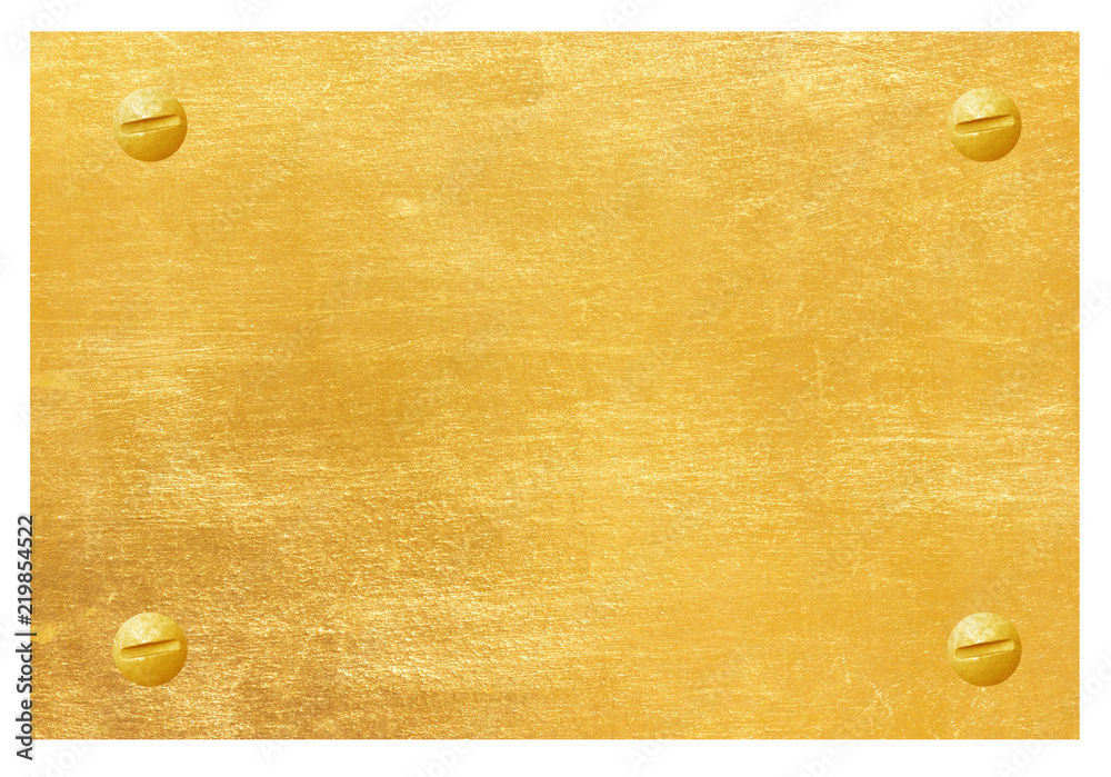 gold metal plates Stock Photo | Adobe Stock