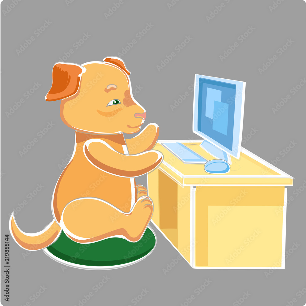 Dogs Playing Computer Cartoons