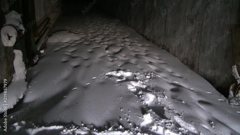 Abandoned factory of former underground military base in ghost town ...