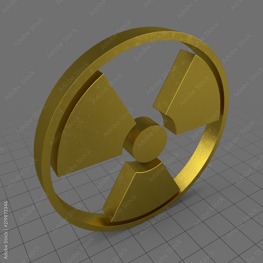 3d Radioactive Symbol