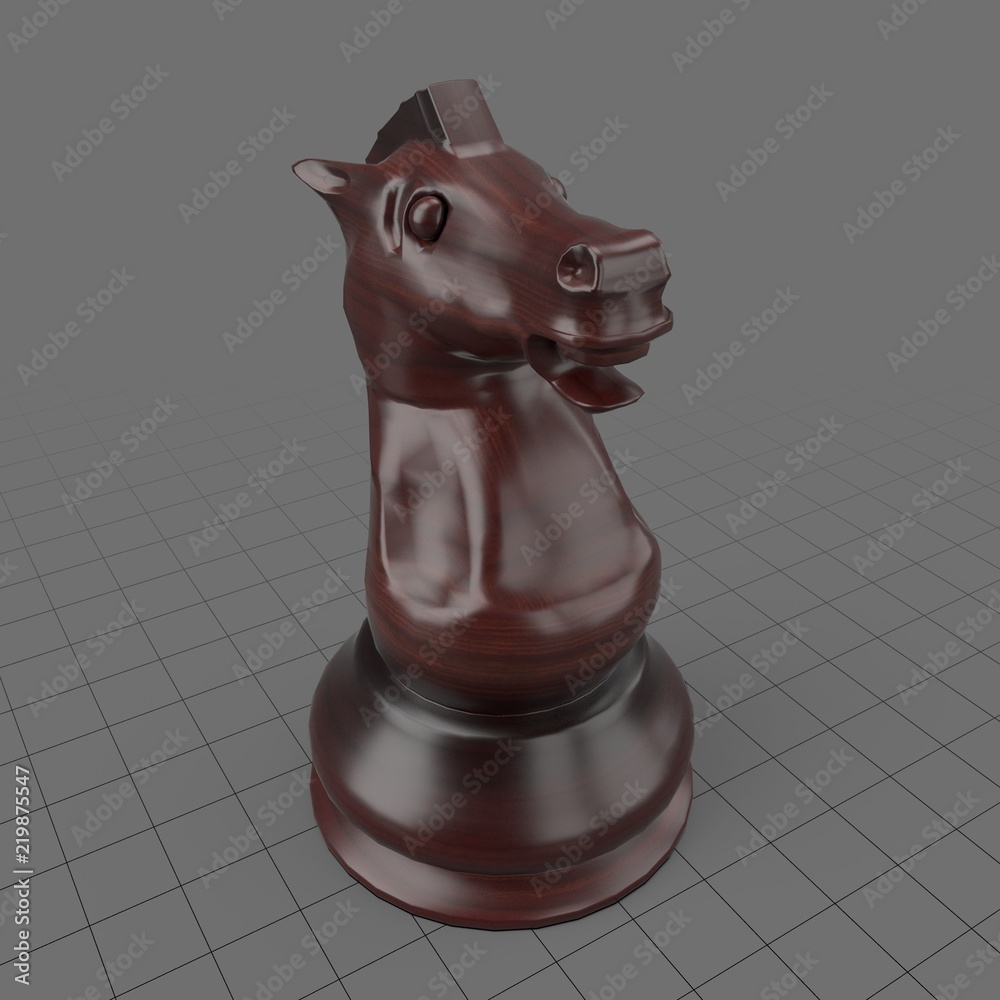 Knight chess piece Stock 3D asset | Adobe Stock