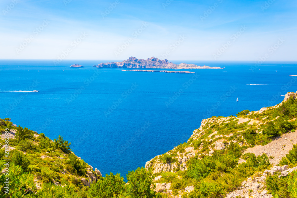 set of islands called Archipel de Riou near les Calanques national park ...